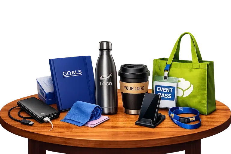 10 Promotional Merchandise Ideas That Work for Events - Honeycomb Agency
